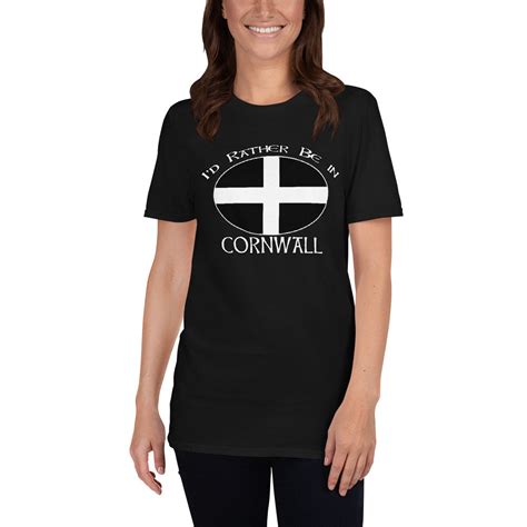 Cornwall Flagge Tshirt Ich Würde Lieber In Cornwall Tshirt Etsy