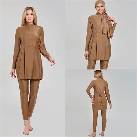 Maillot De Bain Pour Femmes Musulmanes Burkini Mujer Bonnet Capuche