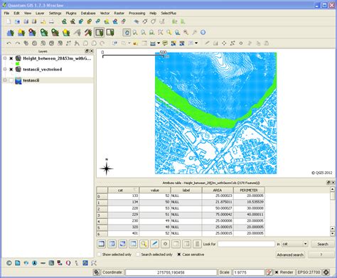 Paul Shapley S Open Source Geospatial Blog Qgis Grass Tutorial Vectorising Surface Heights Of