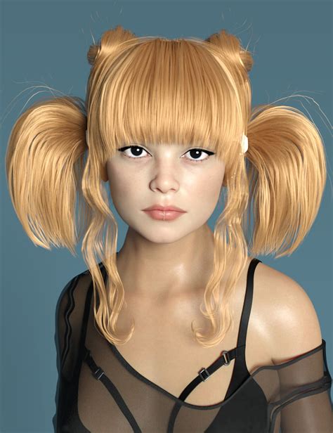 Genesis 8 和 8 1 女性的 Roberta 头发 Roberta Hair For Genesis 8 And 8 1