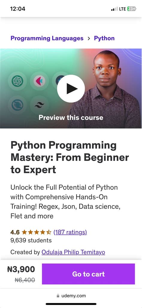 Odulaja Philip Temitayo On Linkedin Python Udemy Sale