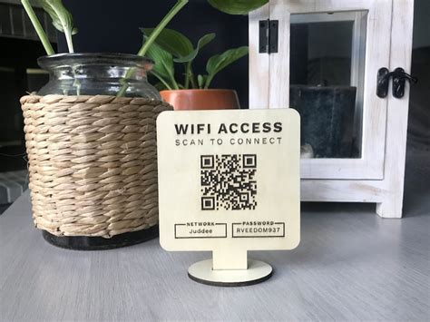 Wifi Password Qr Code Sign Wifi Qr Code With Password Wooden Qr