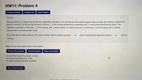 Solved Hw11 Problem 4 Previous Problem Problem List Next