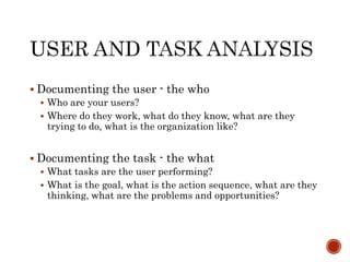 Task Analysis And User Centered Design Pptx