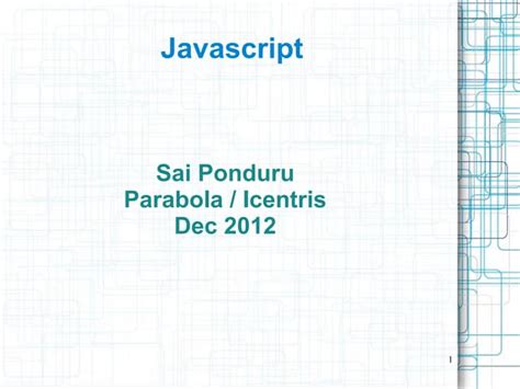 Javascript Ppt