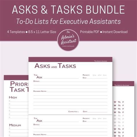 Executive Assistant Daily Planner At Zane Morrison Blog