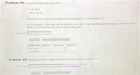 Solved Problem Consider The Following Expressions Chegg