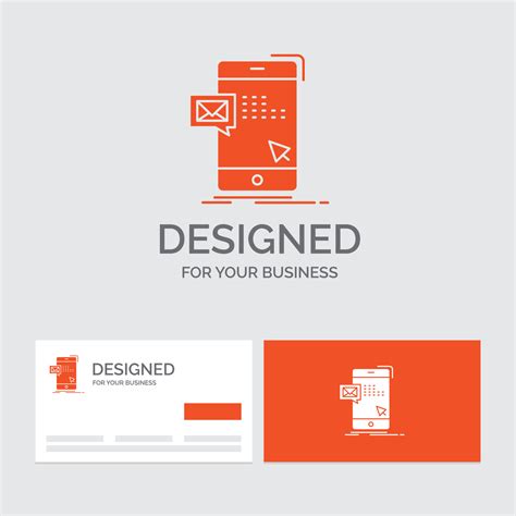 Business Logo Template For Bulk Dialog Instant Mail Message Orange Visiting Cards With