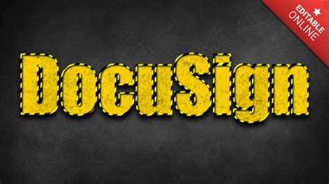 Docusign Warning Style Text Effect Generator