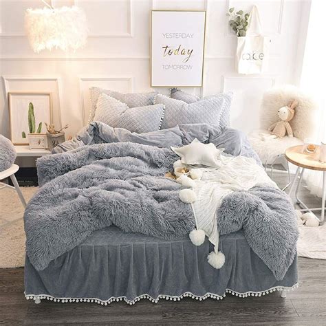 Softy Light Grey Bed Set Tapestry Girls
