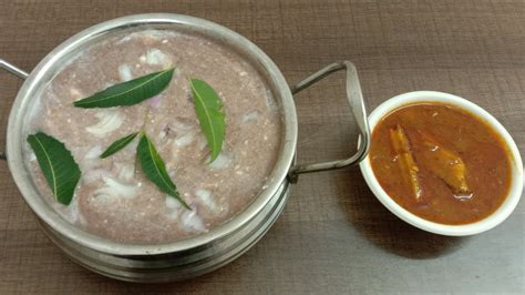 Ragi Kool In Tami Kelvaragu Koozh In Tamil Aadi Koozh Recipe Aadi