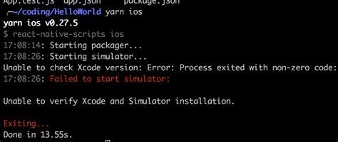 Ios Unable To Verify Xcode And Simulator Installation Issue 74