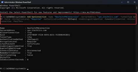 How To Add Manage Vpn Connection In Windows Using Powershell