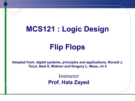 Flip Flops Logic Design Presentation