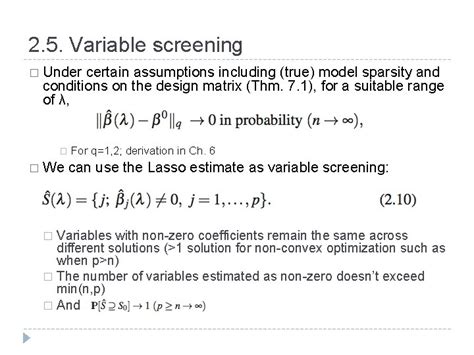 Chapter 2 Lasso For Linear Models Statistics For