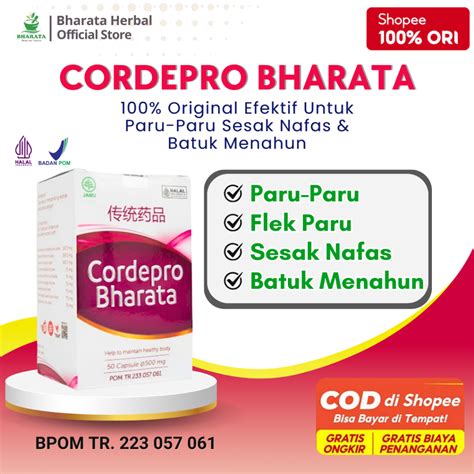Jual Cordepro Bharata Obat Paru Paru Basah Batuk Berdarah Pneumonia