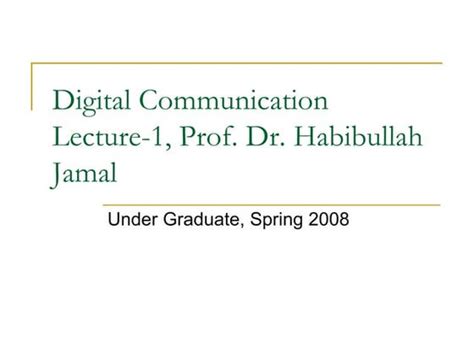 Digital Communication Systempptx Digital Audio Computer Software