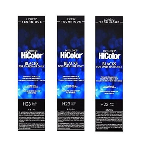Loreal Excellence Hicolor H23 Black Plum Permanent Hair Tint Hc 30655
