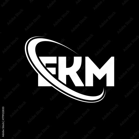 Ekm Logo Ekm Letter Ekm Letter Logo Design Initials Ekm Logo Linked With Circle And Uppercase