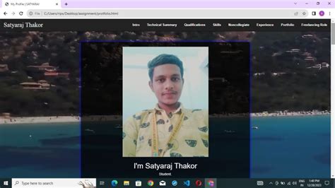 Satyaraj Sinh Thakor On Linkedin Level 1 Task 2 Completed Portfolio