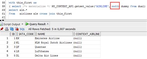 Set Values For Bind Parameters In A Database View Using Application Context Single Round Trip