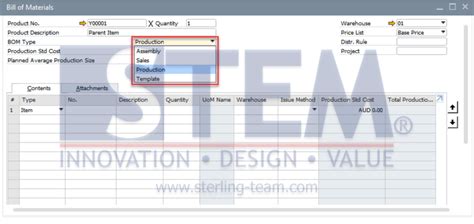 Understanding Bom Types In Sap Business One Part 1 Sales Bom