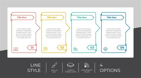 Workflow Square Infographic Vector Design With 4 Options And Line Design Option Infographic Can