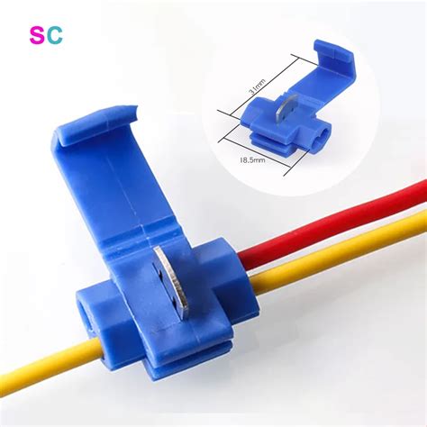 10pcs 20pcs 와이어 커넥터 스카치 잠금 스냅 Awg22 10 끊지 않고 케이블 절연 크림프 빠른 스플 라이스 전기