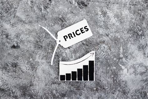 Inflation And Cost Of Living Prices Text On Product Tag Next To Graph