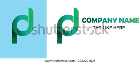 Pd Dp Initial Overlapping Rounded Letter Stock Vector Royalty Free Shutterstock