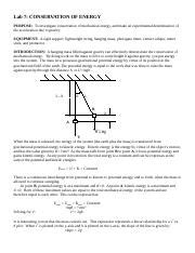 Lab Conservation Of Energy Docx Lab Conservation Of Energy