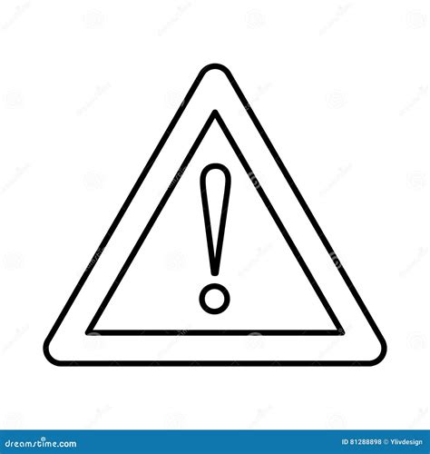 Warning Attention Sign With Exclamation Mark Icon Stock Vector Illustration Of Industry