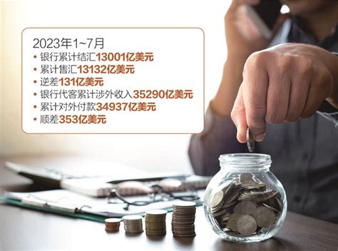 7月银行结售汇逆差148亿美元 每经网