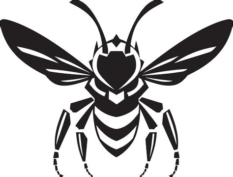 Dynamic Sting Hornet Mascot Vector Black Logo Icon Unleash The Buzz