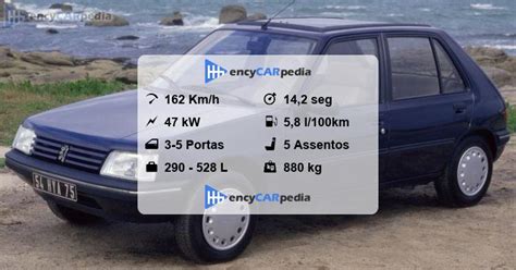 Peugeot 205 Forever D Ficha Técnica 1995 1998 Desempenho Dimensões
