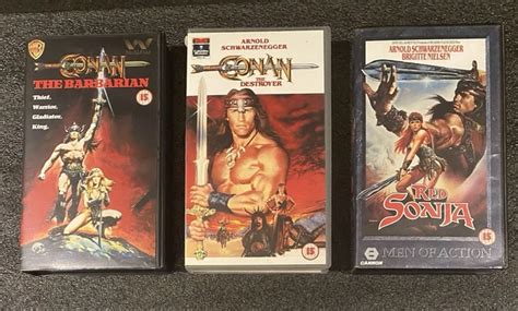 Conan The Barbarian The Destroyer And Red Sonja Vhs Video Tapes X 3 £31