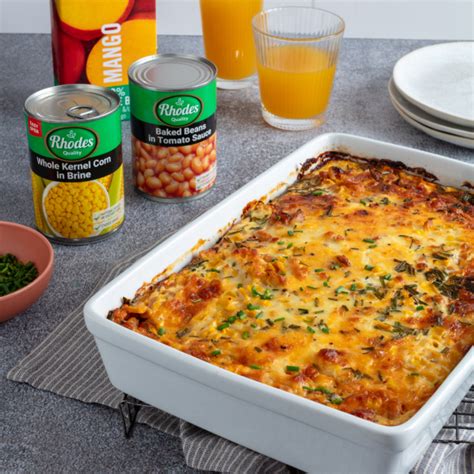 Sausage And Baked Bean Breakfast Casserole Rhodes Food Group