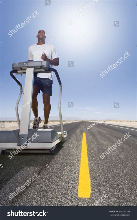 2 African Man Running On Treadmill Front View Royalty Free Images Stock Photos Pictures