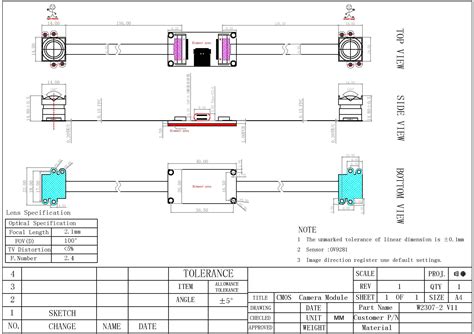 Black And White Global Exposure Camera Module 1mp 720p Type C Interface For High Speed Capture