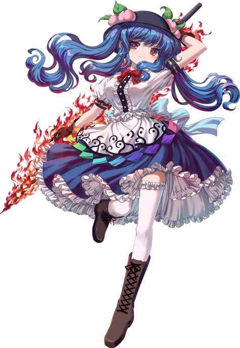 Hinanawi Tenshi Touhou And 1 More Drawn By Kumio Danbooru