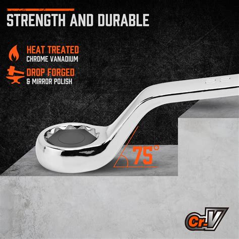 Horusdy 9 Piece Offset Spanner Set Chrome Vanadium Steel Double Box