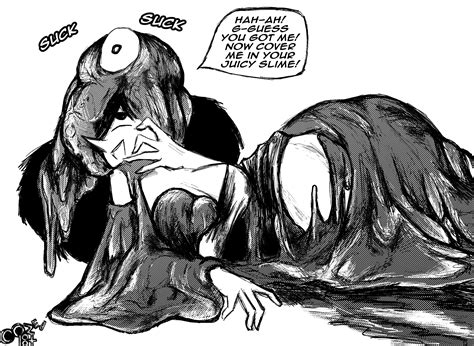 Rule 34 1girls Big Breasts Black And White Captured Clothed Covered In Goo Covered In Slime