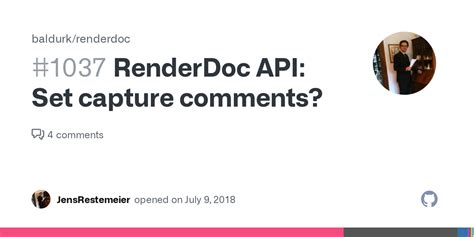 Renderdoc Api Set Capture Comments · Issue 1037 · Baldurkrenderdoc