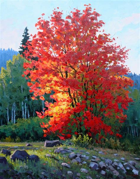 画家 Douglas Aagard 画笔下的树 A 高清图片，堆糖，美图壁纸兴趣社区