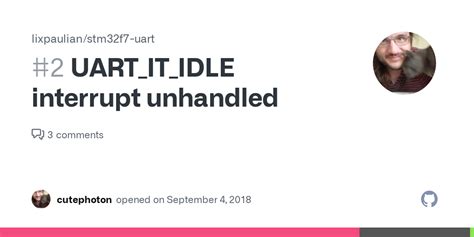 Uartitidle Interrupt Unhandled · Issue 2 · Lixpaulianstm32f7 Uart · Github