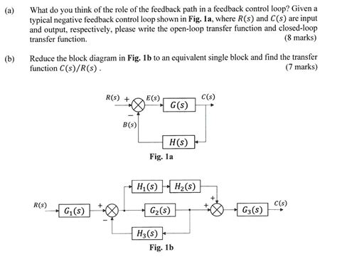 Solved A What Do You Think Of The Role Of The Feedback Path