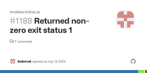 Returned Non Zero Exit Status 1 · Issue 1188 · Bmaltaiskohyass · Github