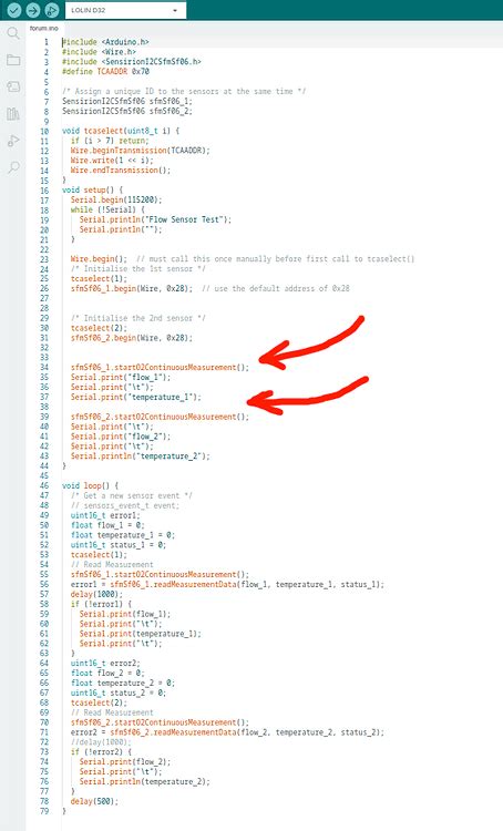 Using Pca9548a Multiplexer For Multiple Sensirion Sfm3003 Gas Flow Sensors Leds And
