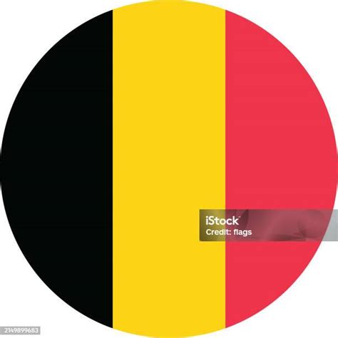 벨기에 국기 벨기에 서클 플래그입니다 벨기에 국기입니다 버튼 플래그 아이콘입니다 표준 색상 원 아이콘 플래그입니다 컴퓨터