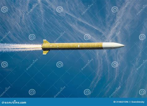 Military Ballistic Rocket Is Flying Stock Illustration Illustration